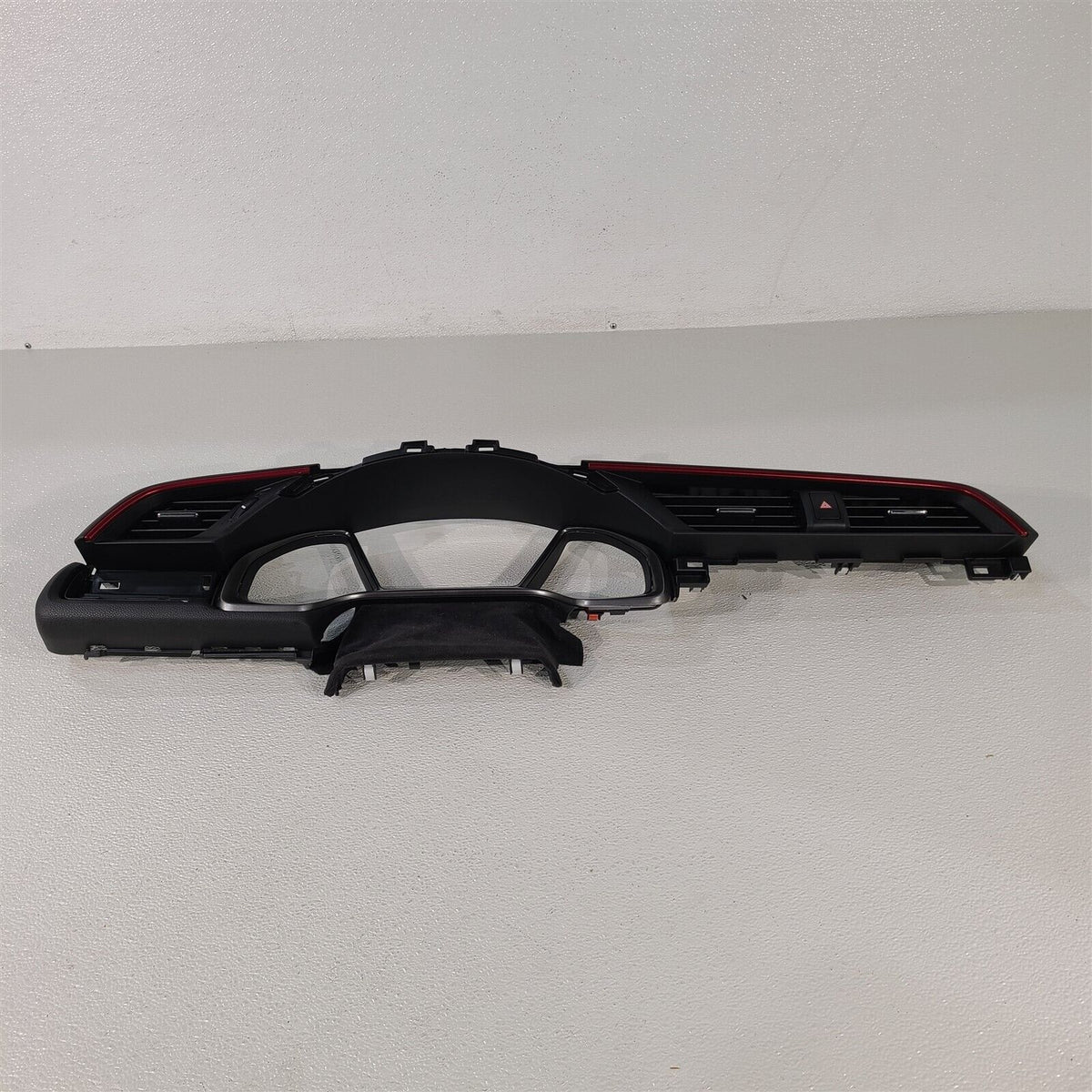 17-19 Honda Civic Type R Cluster Bezel Instrument Speedometer Dash Tri ...