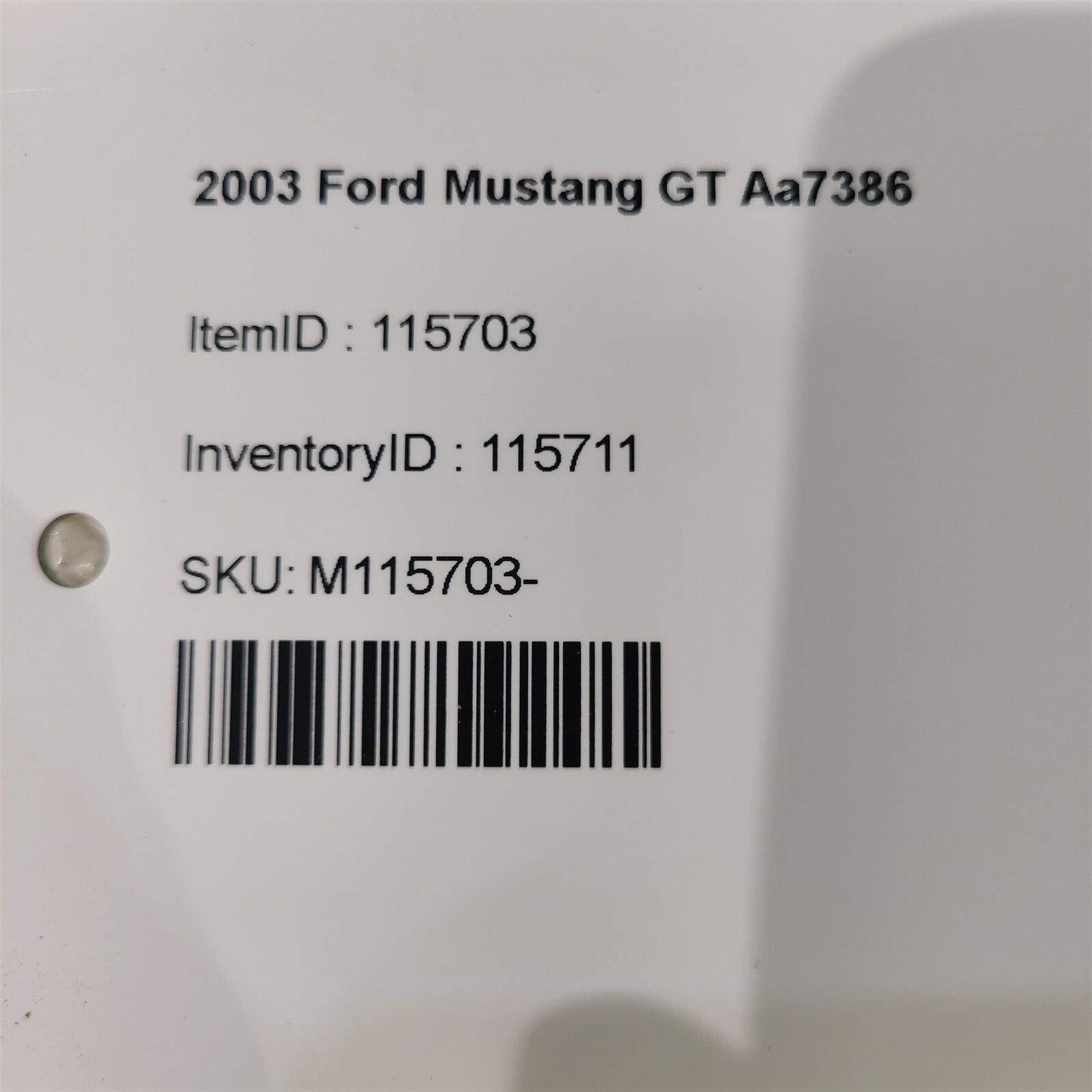 99-04 Mustang Steering Column Bare Aa7386 — AESCORVETTEPARTS