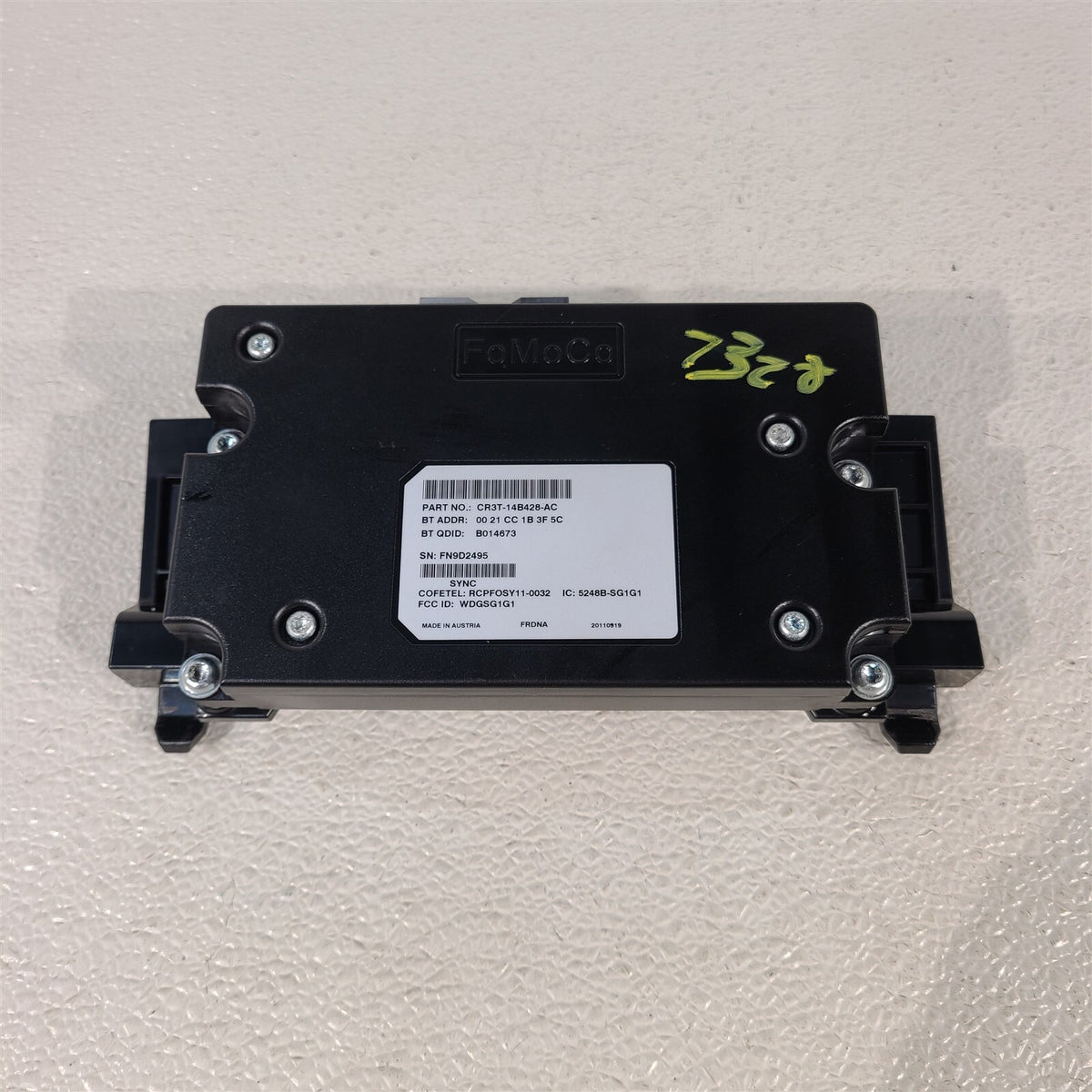 11-14 Ford Mustang GT Sync Communication Module Oem CR3T-14B428-AC Aa7 ...