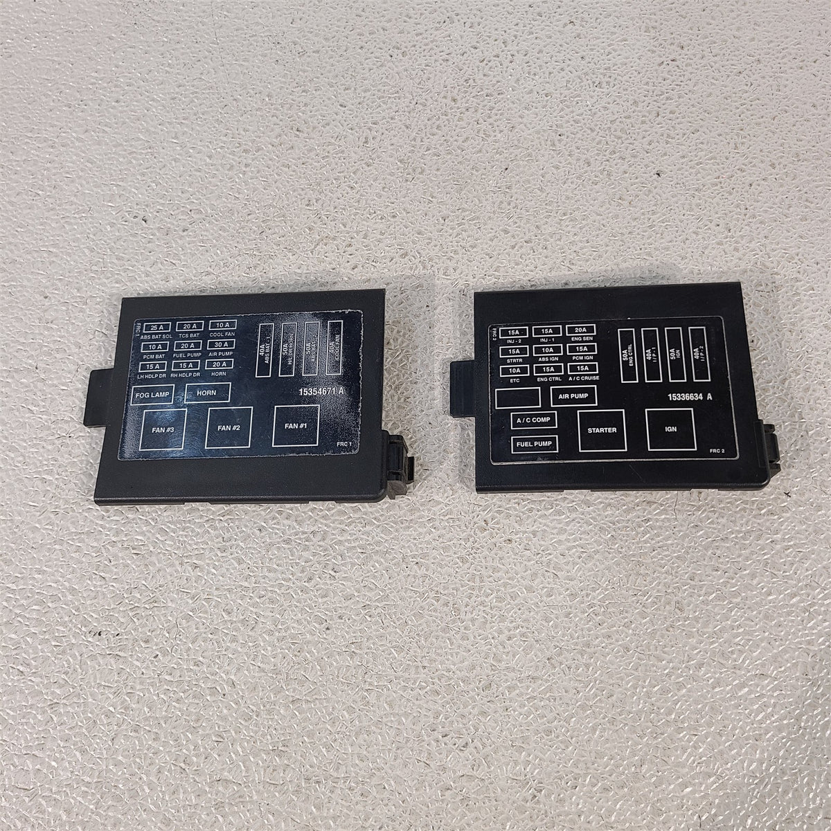 98-02 Camaro Z28 Relay Box Fuse Cover Lid Set Lids Covers Aa7363 ...