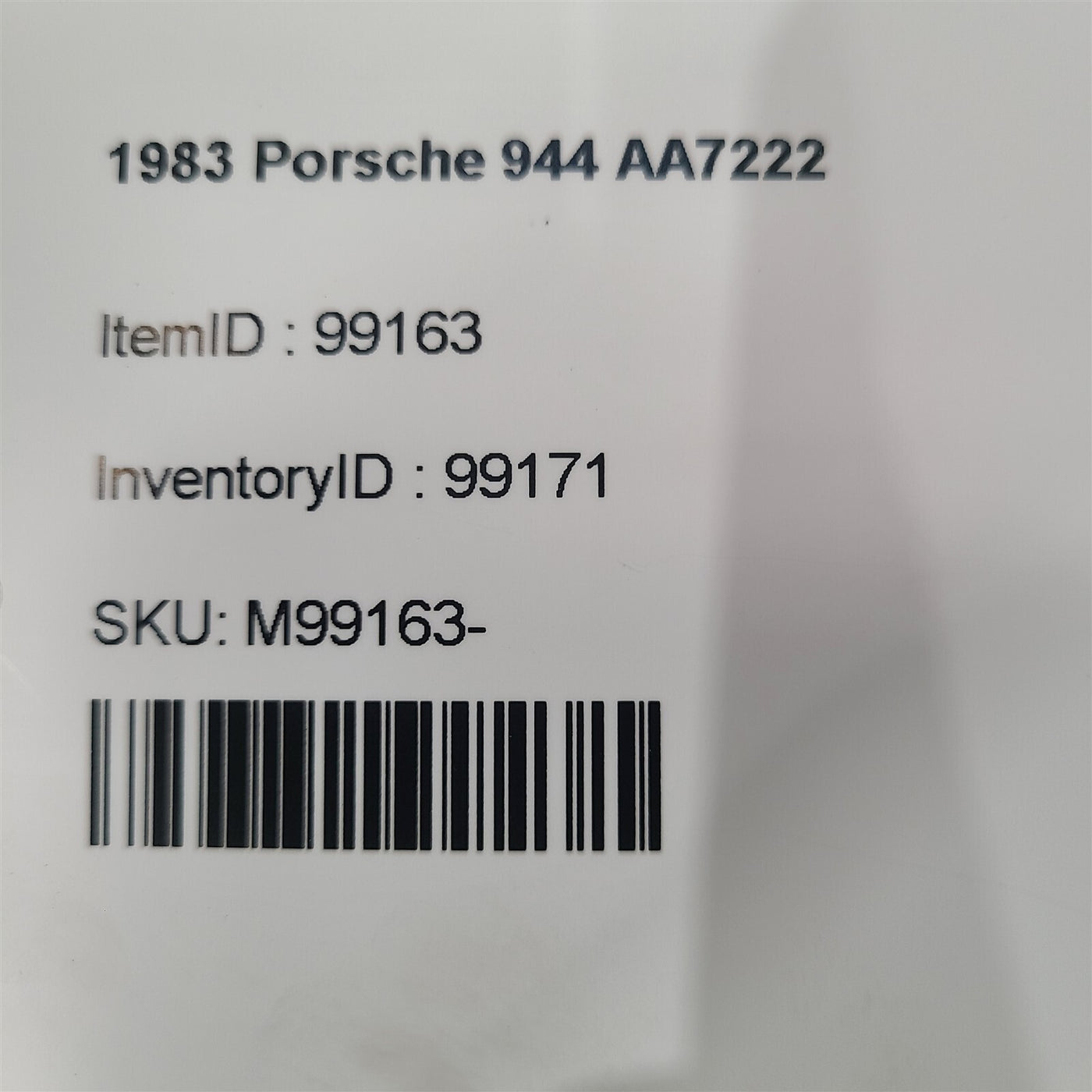 1983 Porsche 944 Rear Hatch Trunk Window Glass AA7222 — AESCORVETTEPARTS